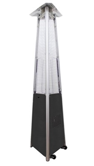 94″ Tall Commercial Triangle Glass Tube Portable Hammered Silver Liquid ...